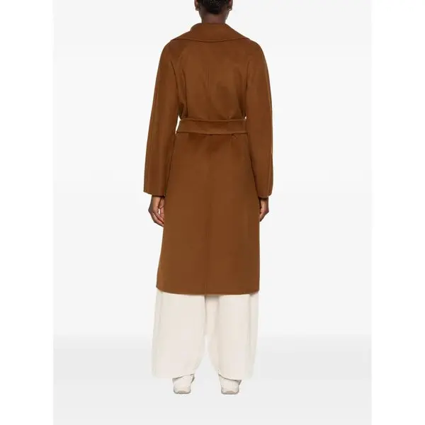 Max Mara Single Breasted Belted Coat - Brown
