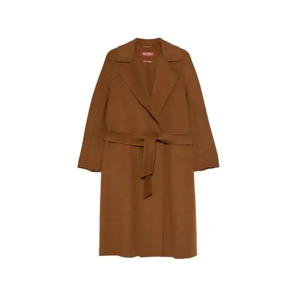 Max Mara Single Breasted Belted Coat - Brown