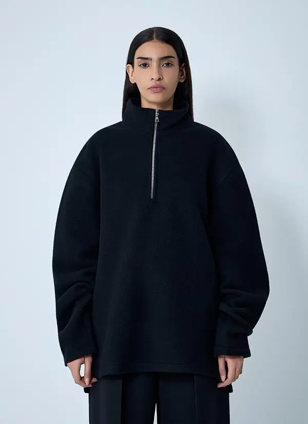 RIER Zip-up Fleece Sweatshirt