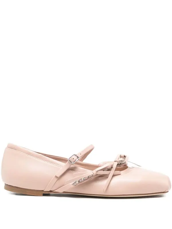 JIMMY CHOO Loli Leather Ballet Flats - Multicolor