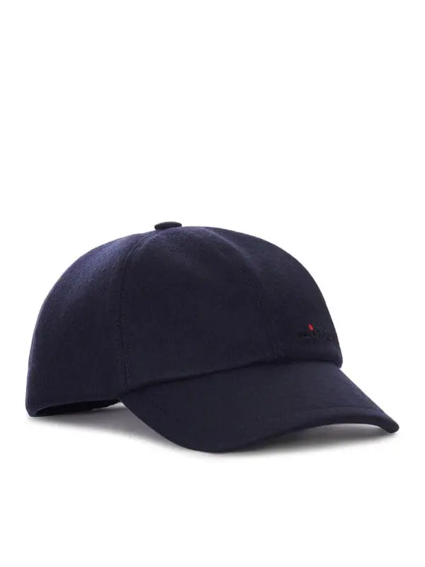Kiton Cashmere Baseball Cap With Embroidered Logo