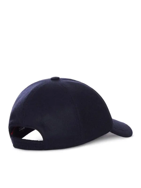 Kiton Cashmere Baseball Cap With Embroidered Logo