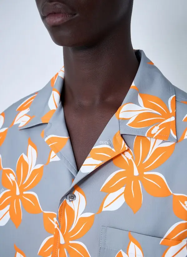 Gucci Printed Cotton Poplin Shirt