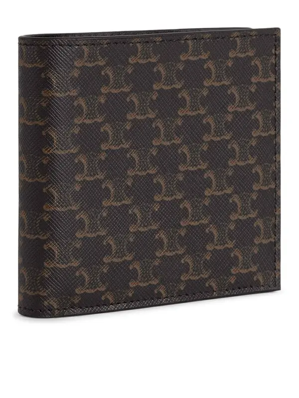 Celine Bi-fold Wallet In Triomphe Canvas