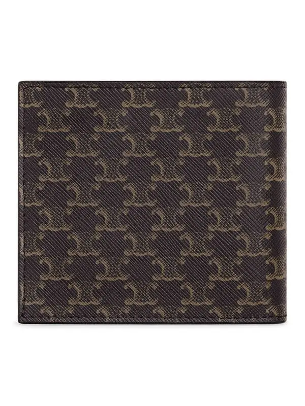 Celine Bi-fold Wallet In Triomphe Canvas