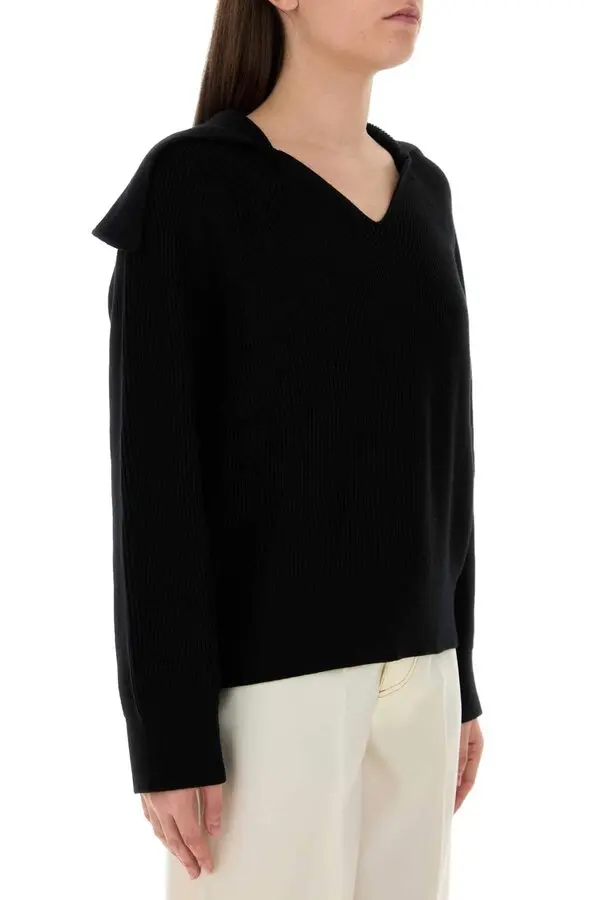 Bottega Veneta Stretch Cotton Blend Polo Shirt - Black