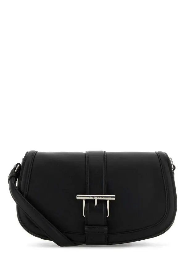 Alexander McQueen Leather Satchel Crossbody Bag - Black