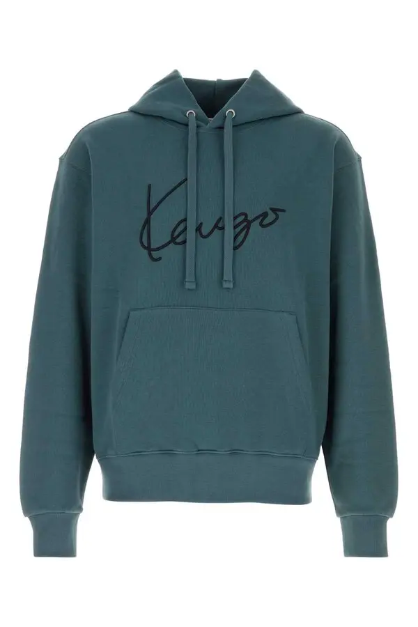 Kenzo Petrol Blue Cotton Sweatshirt