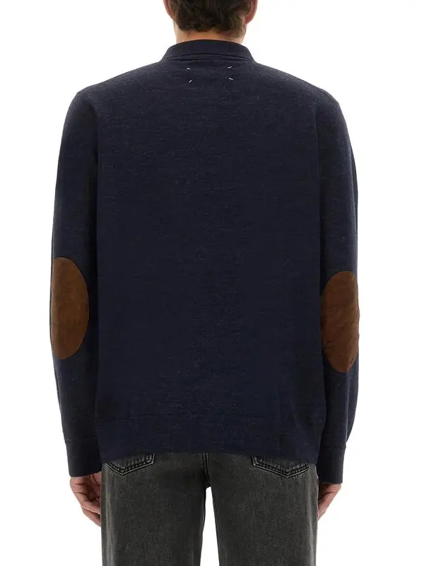 MAISON MARGIELA Wool Polo - Blue