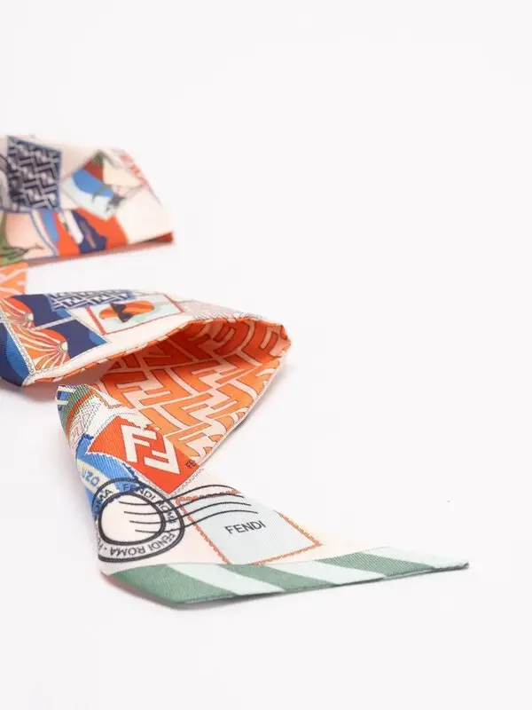 Fendi Silk Wrappy Foulard - Multicolor