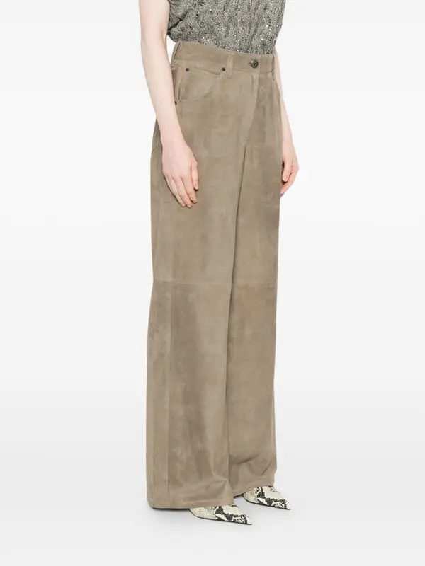 Brunello Cucinelli Leather Trousers