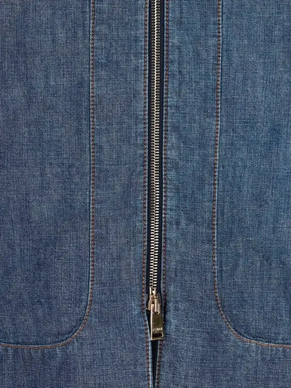 Fendi Chambray Denim Skirt - Multicolor