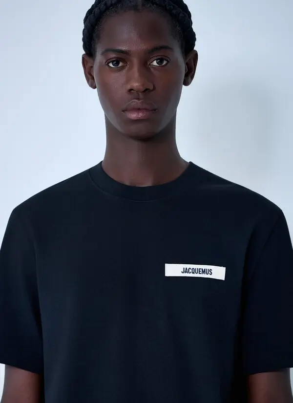 Jacquemus Le T-shirt Gros Grain - Black