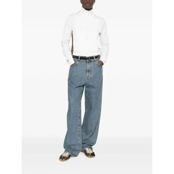 Gucci Ribbed High Neck Sweatshirt - White