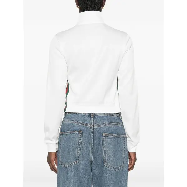 Gucci Ribbed High Neck Sweatshirt - White