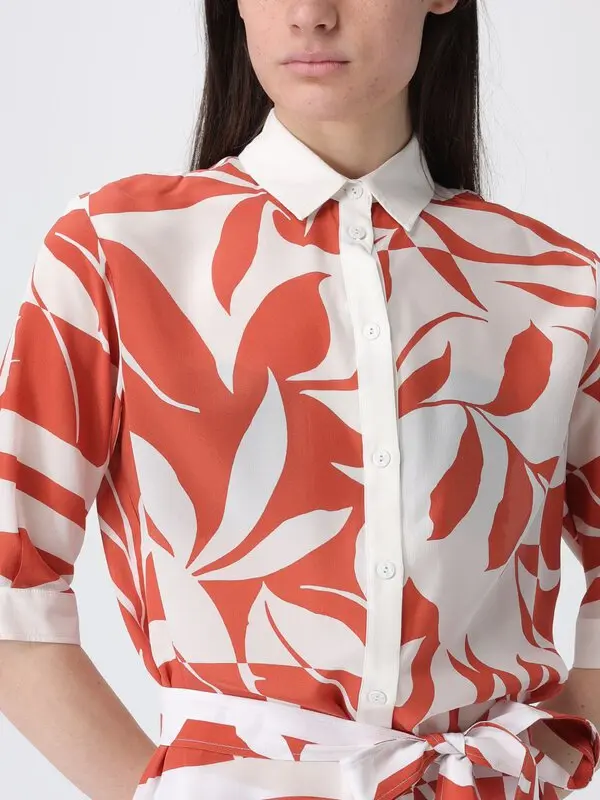 Max Mara Floral Print Silk Shirt Dress