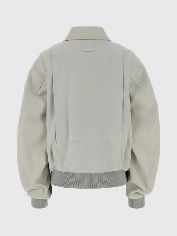 Loewe Ovine Leather Bomber Jacket - Gray