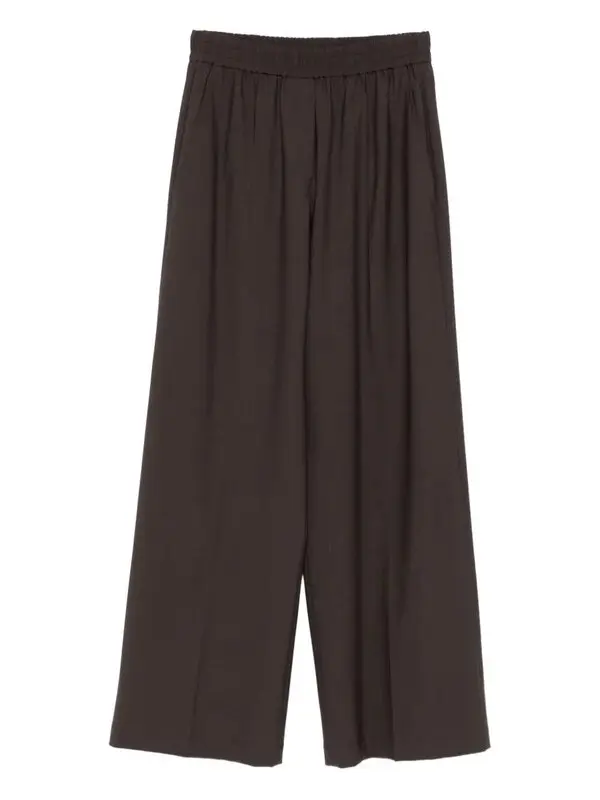 Brunello Cucinelli Wide-leg Wool Palazzo Pants - Multicolor