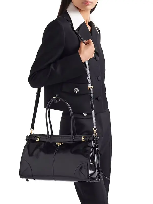 Prada Bonnie Large Leather Handbag