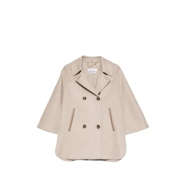 Max Mara Neutrals Coats Capes - Cream