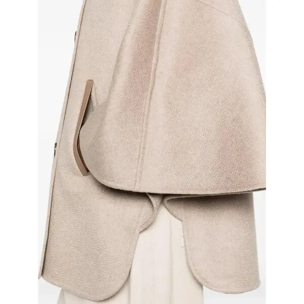 Max Mara Cashmere Double-breasted Cape - Cream