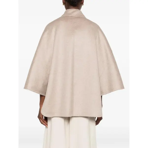 Max Mara Cashmere Double-breasted Cape - Cream