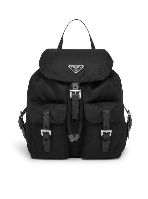 Prada Small Backpack In Re-nylon - Black