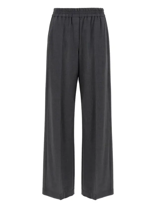 Brunello Cucinelli Wool Palazzo Trousers - Multicolor