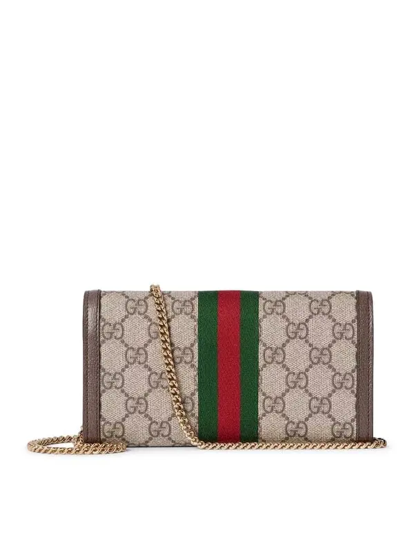 Gucci Ophidia Wallet With Chain - Cream