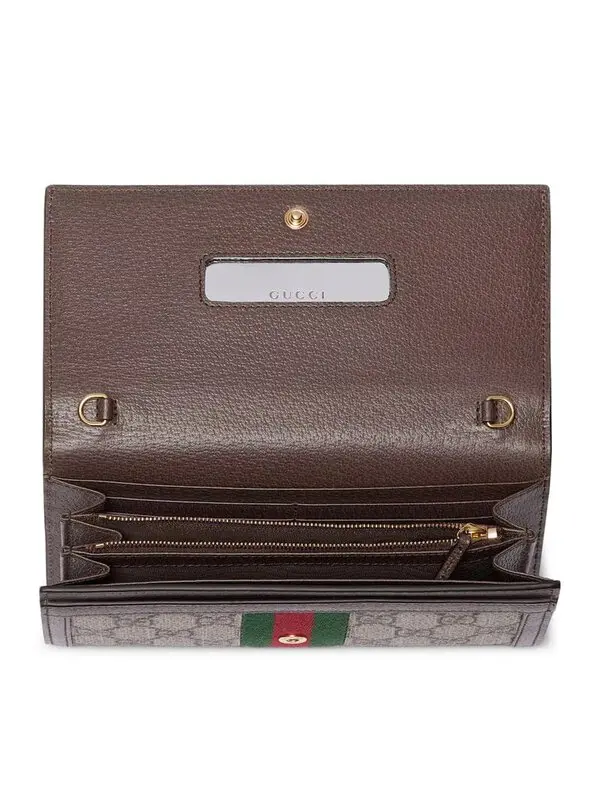 Gucci Ophidia Wallet With Chain - Cream