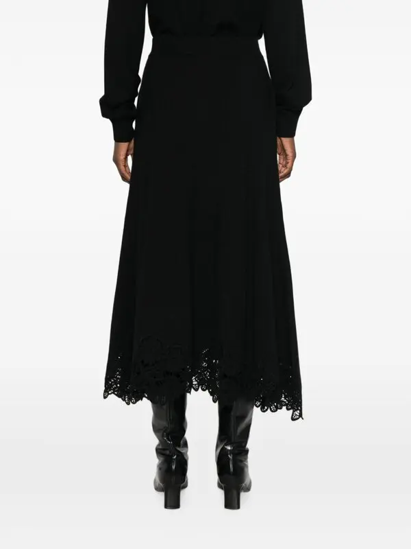 Zimmermann Guipure Lace Trim Midi Skirt - Multicolor