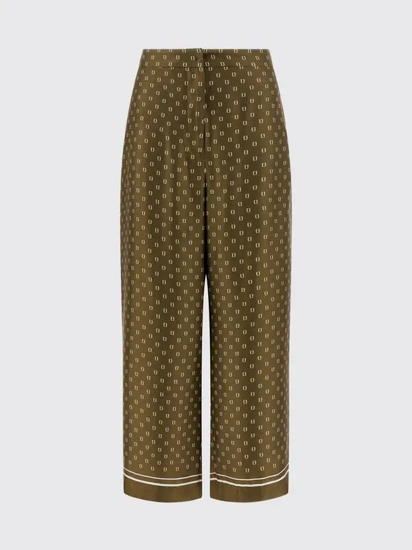 Max Mara Palazzo Trousers In Printed Silk