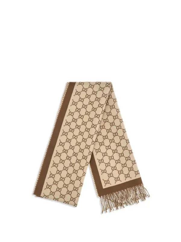 Gucci Gg All-over Wool Scarf