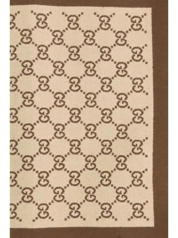 Gucci Gg All-over Wool Scarf - Cream