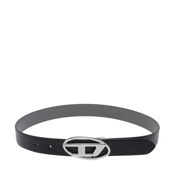 DIESEL® B-1dr Rev Ii Leather Belt - Black