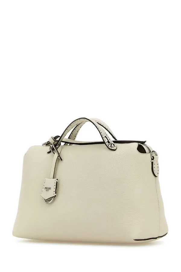 Fendi Ivory Leather Large The Way Handbag