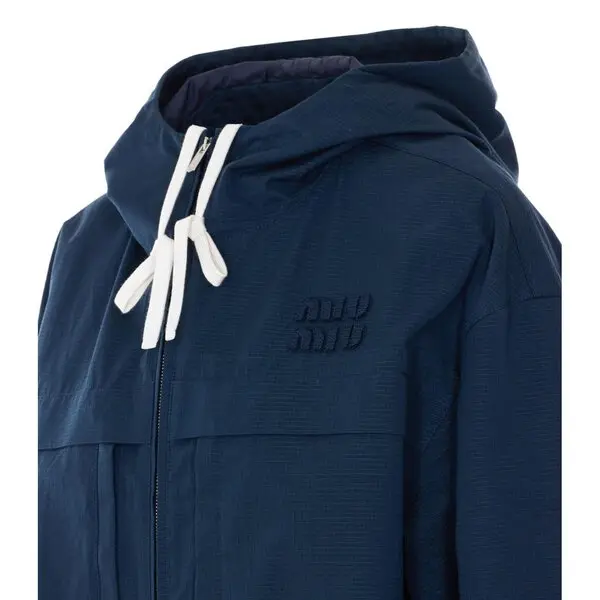 Miu Miu Logo Ripstop Fabric Jacket