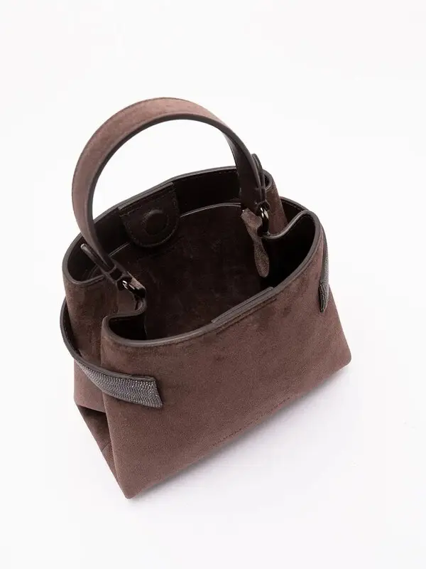 Brunello Cucinelli Soft Velour Crossbody Bag - Multicolor