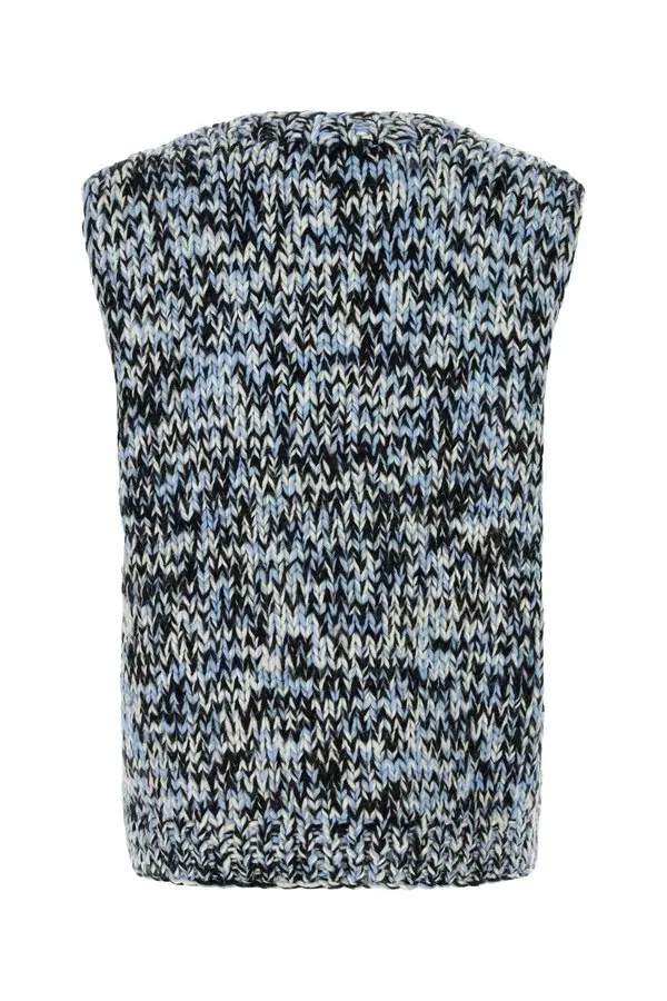 GANNI Wool Oversize Vest - Multicolor