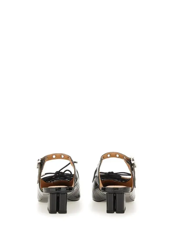 GANNI Mule Lace-up - Black