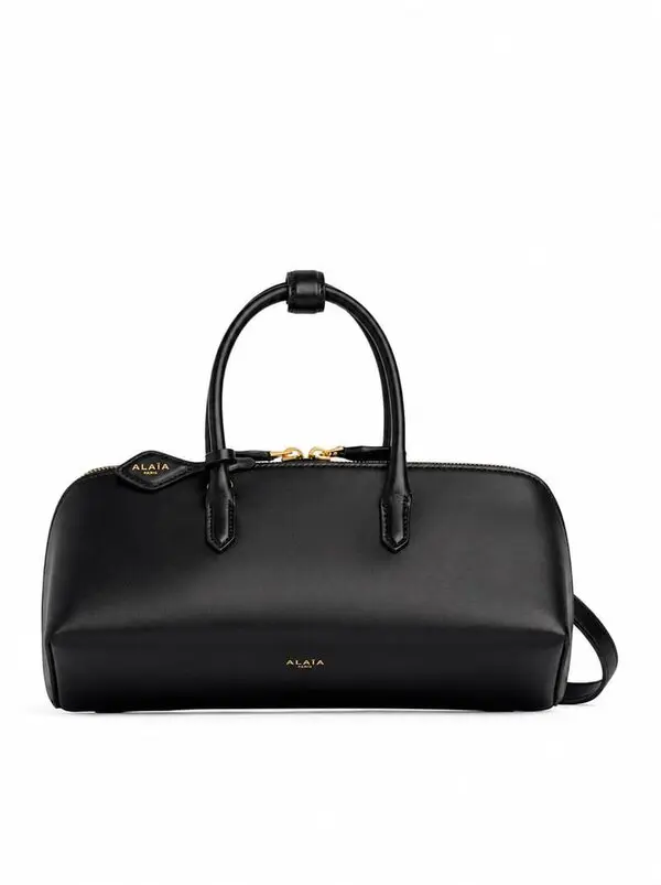 Alaïa Small Delta Bag In Box Calfskin - Black