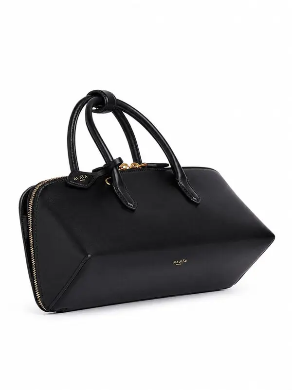 Alaïa Small Delta Bag In Box Calfskin - Black