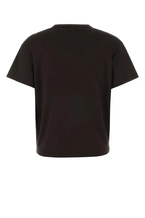 JIL SANDER Dark Stretch Polyester T-shirt - Brown