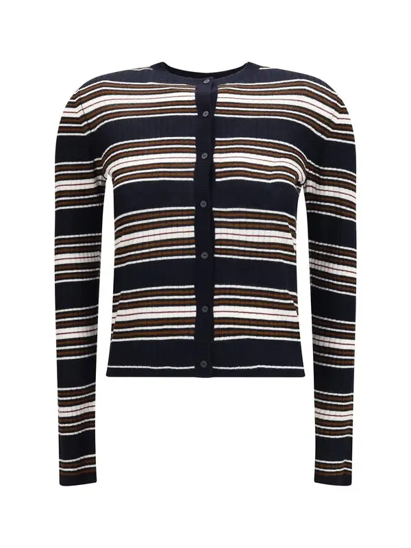 Max Mara Striped Cardigan - Blue