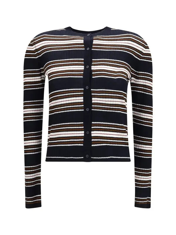 Max Mara Striped Cardigan - Blue