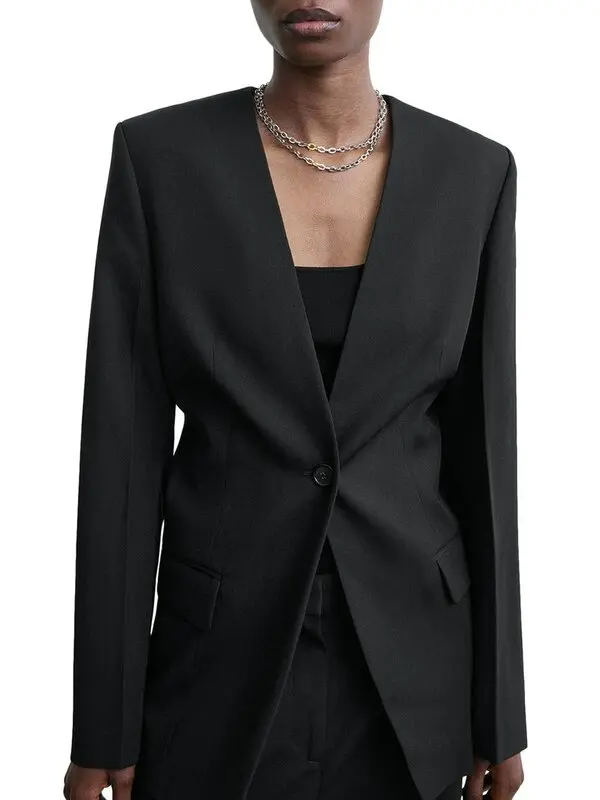TOTEME Single-breasted Wool Blend Blazer