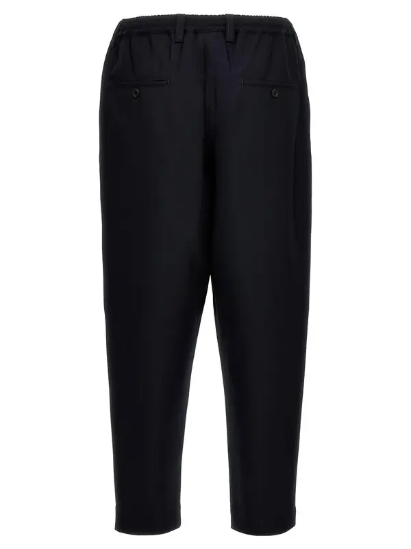 Marni Tropical Wool Cropped Trousers - Blue