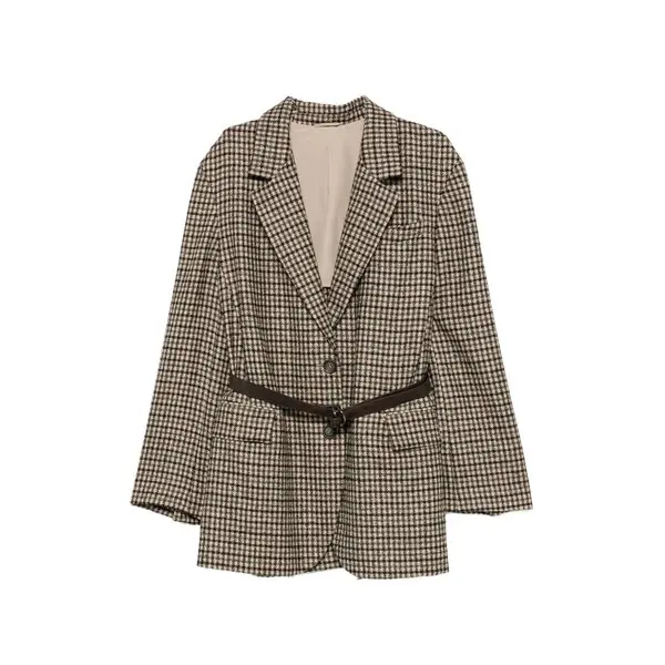 Brunello Cucinelli Neutrals Jackets Blazers - Cream