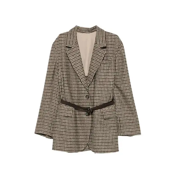 Brunello Cucinelli Neutrals Jackets Blazers - Cream