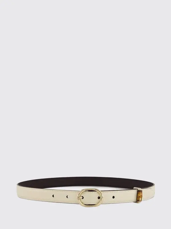 Gucci Leather Belt With Oval Buckle